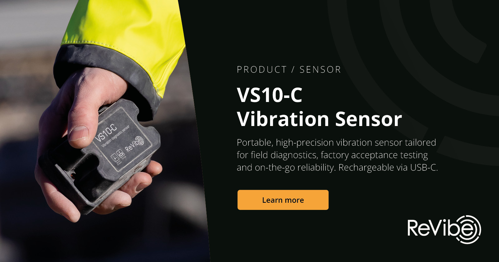 VS10-C – Portable Vibration Sensor for Field Diagnostics - ReVibe